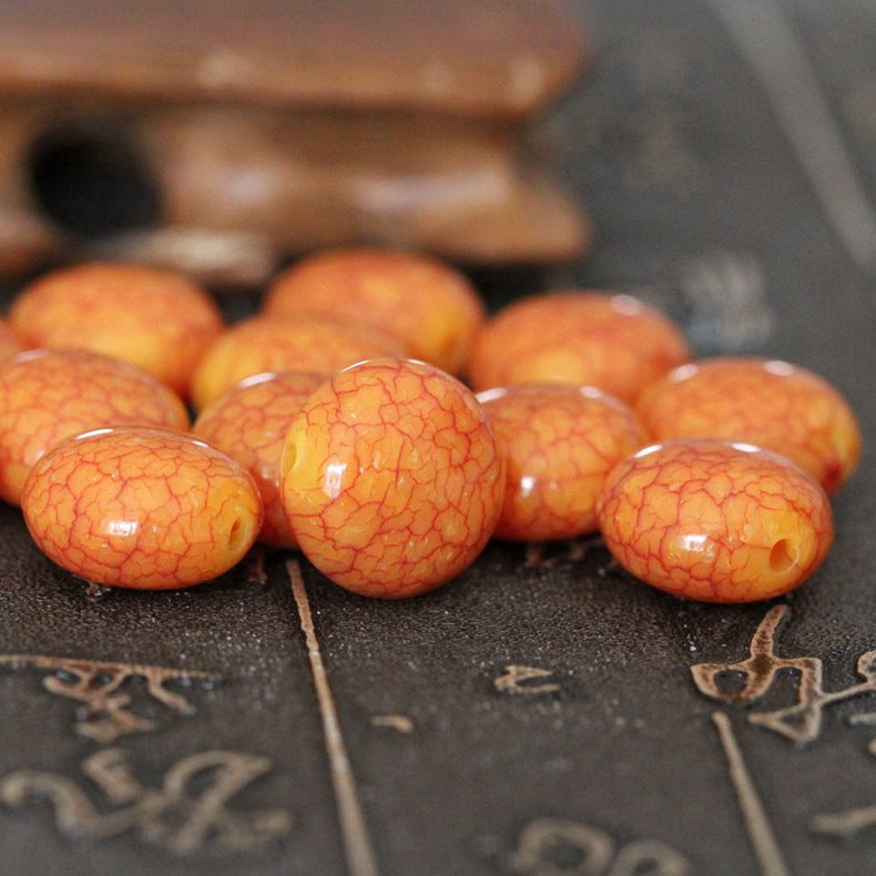 Wholesale 10*16mm Synthetic Beads Imitation Wax Crack Beads Barrel ...