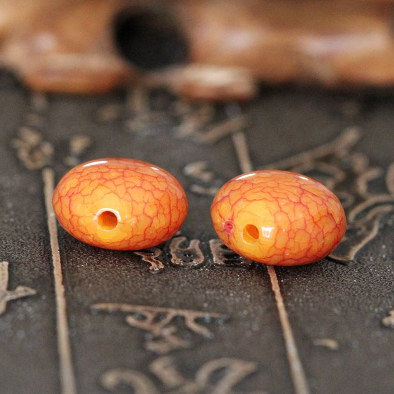 Wholesale 10*16mm Synthetic Beads Imitation Wax Crack Beads Barrel ...