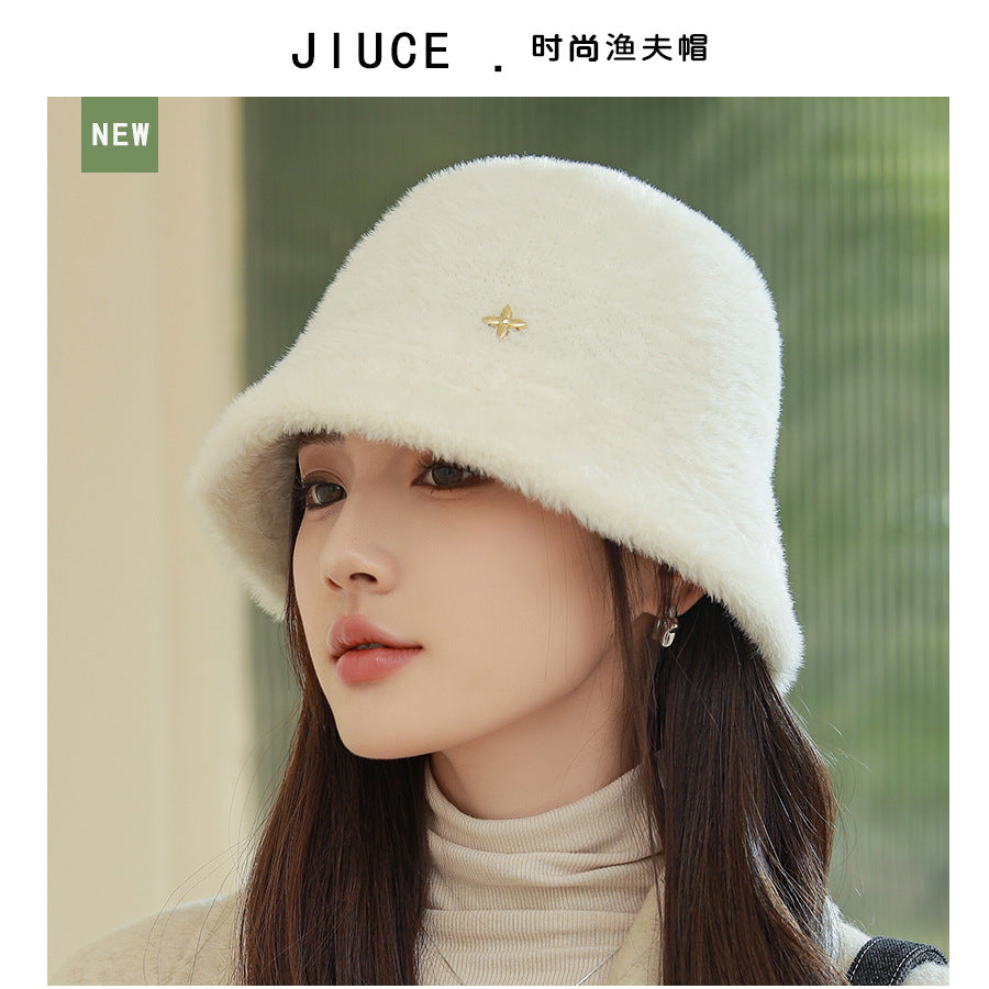 Wholesale Other Hats & Caps Women Korean Winter Elegant Water Bucket ...
