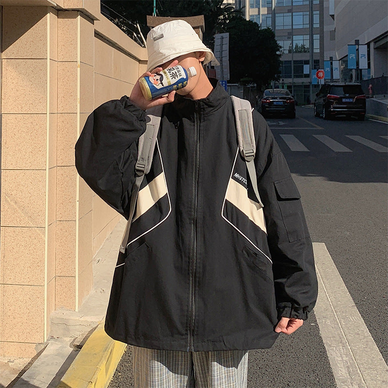 Wholesale Men's Korean Style Loose Fit Casual Jacket for Autumn/Spring ...