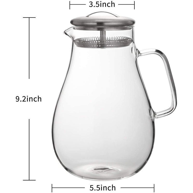 Wholesale Home Glass Water Pitcher Drip-shaped Large Capacity Juice ...