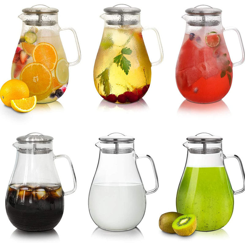 Wholesale Home Glass Water Pitcher Drip-shaped Large Capacity Juice ...