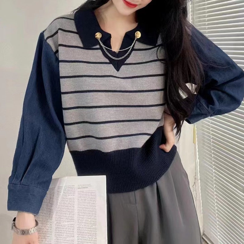 Wholesale Women's Retro Plaid Polo Shirt with 50% Wool and 30% Cotton ...