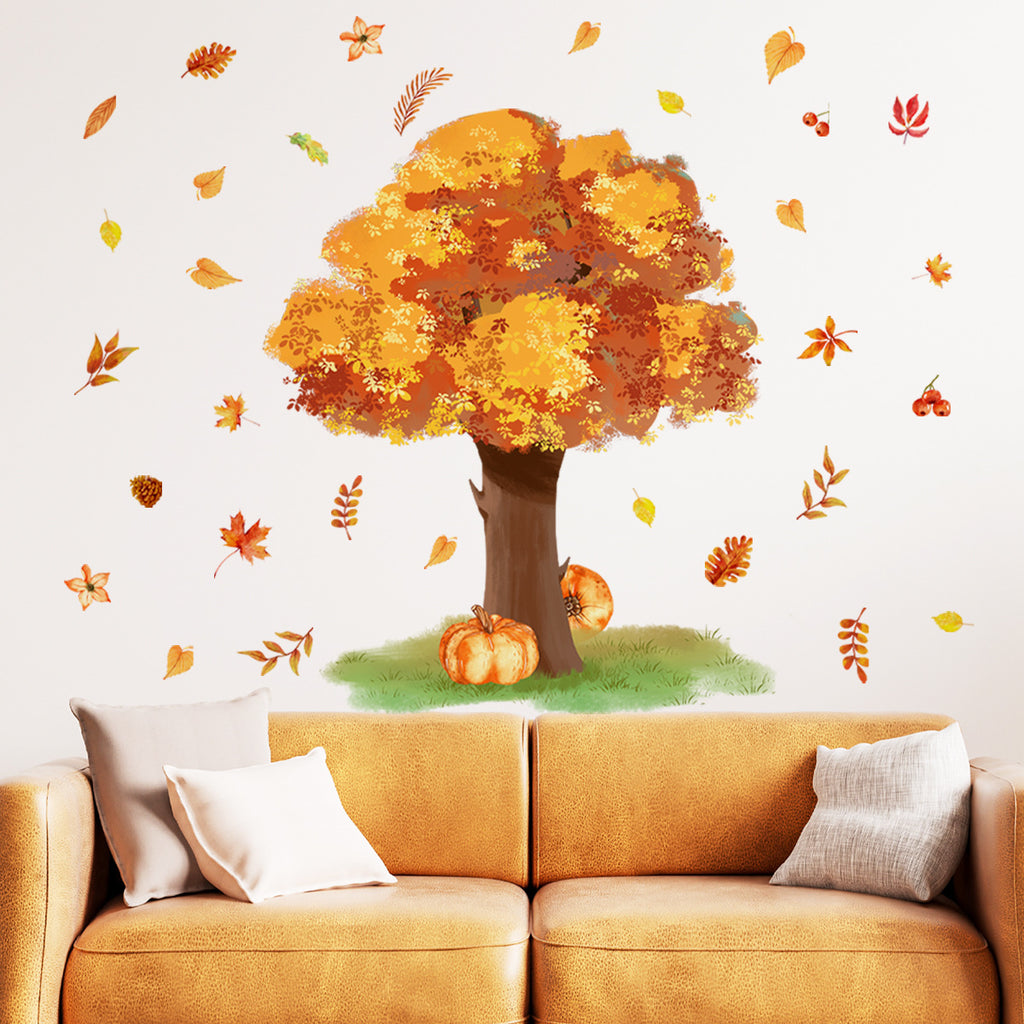 Wholesale PVC Autumn Leaves Wall Decal with 100% PVC Material for Home ...