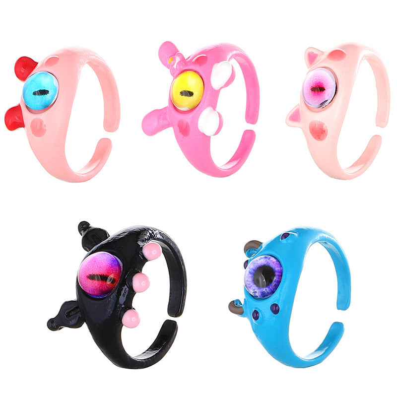 Wholesale Cute Cartoon Monster Finger Ring for Women with Cardio People ...
