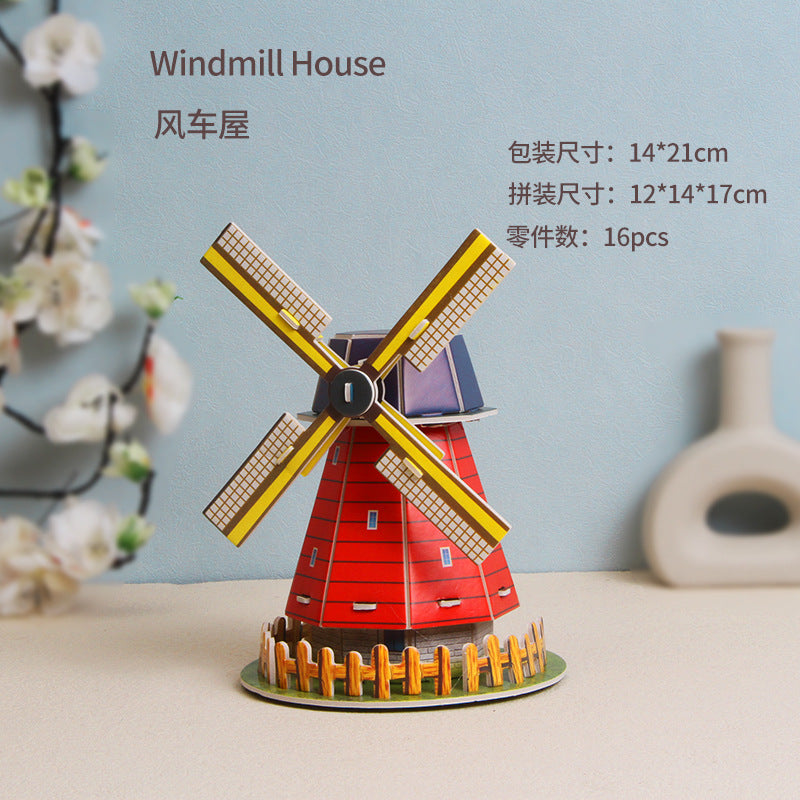 Wholesale DIY 3D Paper Scenery Puzzle Craft Toy for Children 4-6 Years ...