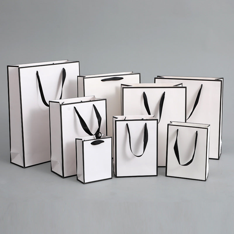 Wholesale White Card Handbag Gift Bag with Pearl Beauty Packaging Bag ...