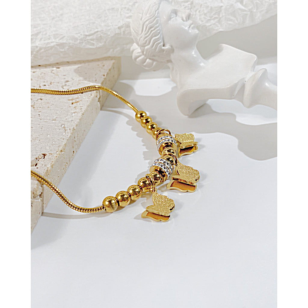 Wholesale Fashionable Luxury Unoxidized Steel Butterfly Pull-String ...