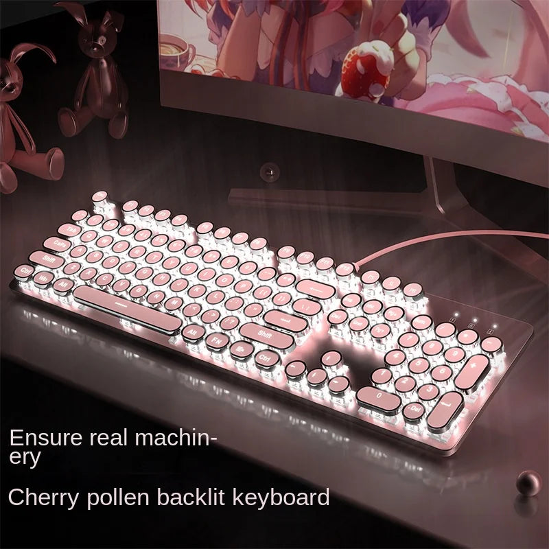 Wholesale Retro Punk 104 Key Wired Mechanical Keyboard with Waterproof ...